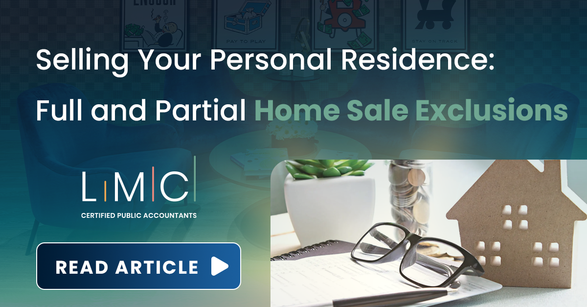 LMC - Selling Your Personal Residence: Full and Partial Home Sale ...